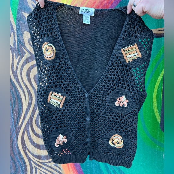Koret | Jackets & Coats | Retro Koret Crochet Vest | Poshmark